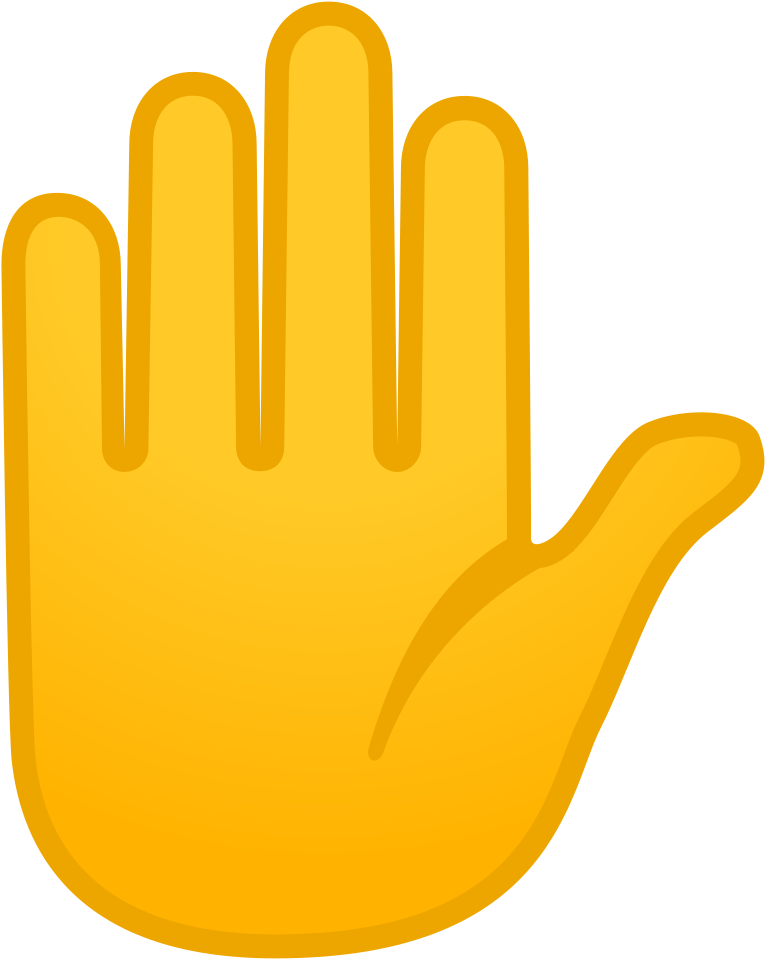 Raised Hand Icon - Raised Hand Emoji Png - Full Size PNG Clipart Images ...