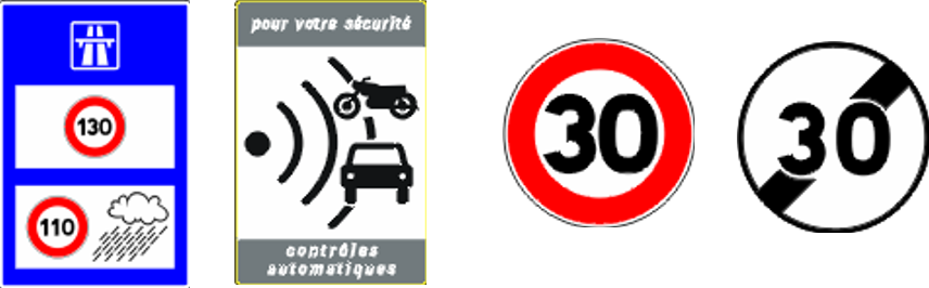 From - French Speed Limit Signs - (856x266) Png Clipart Download