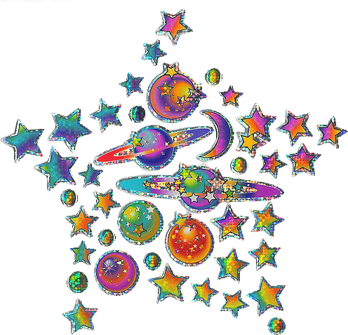 Lisa Frank Stickers Transparent - (500x486) Png Clipart Download