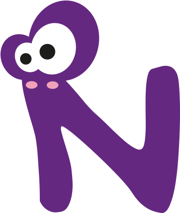 N Wall Adhesive Letters For Kids Rooms - Letter N With Eyes - (700x700 ...