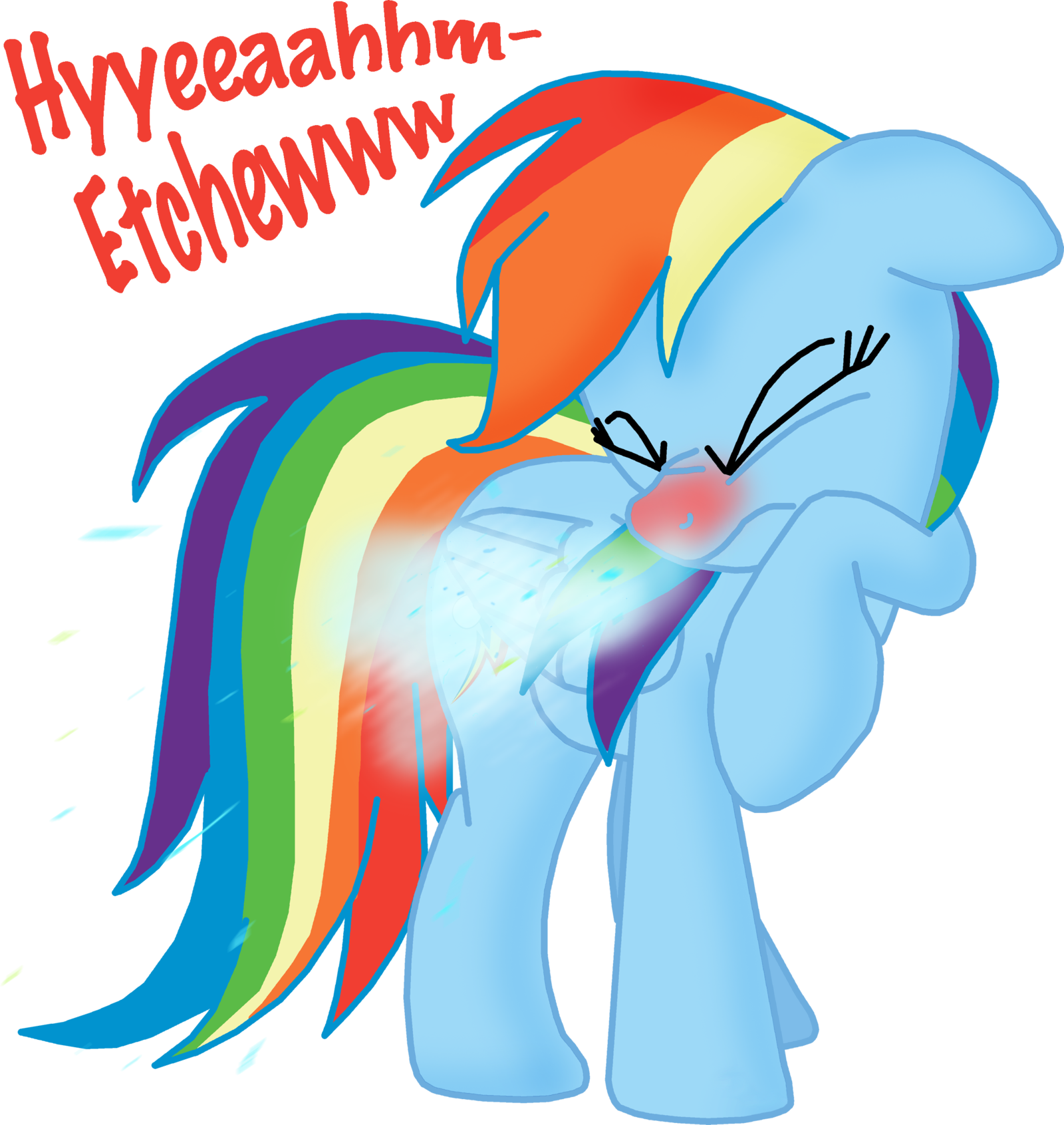 Rainbow Dash - Mlp Rainbow Dash Sneeze - (1600x1691) Png Clipart Download