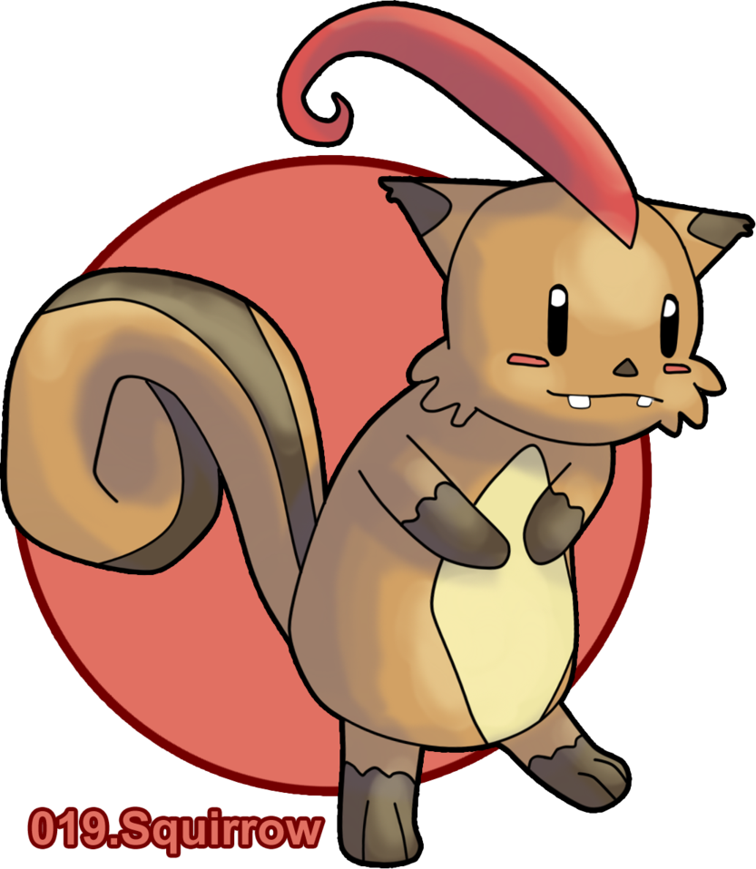 Fakemon - 019 - - Squirrel Fakemon - (833x958) Png Clipart Download