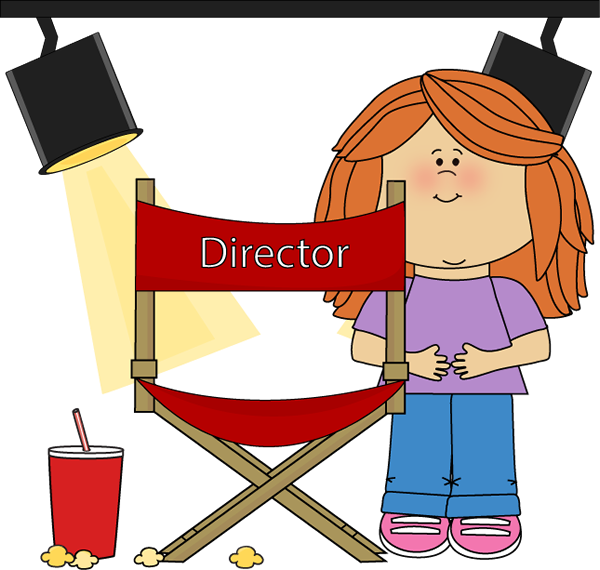 Movie Clip Art - Girl Movie Director Cartoon - (600x570) Png Clipart ...