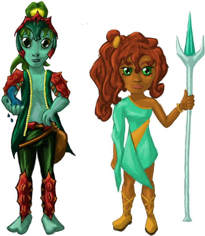 Prince Coral And His Betrothed Meredith - Cartoon - (800x800) Png ...