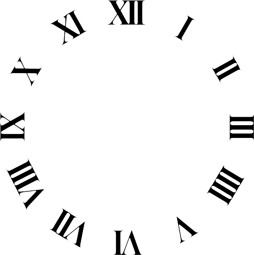 Clock Face Roman Numerals Time Clip Art - Clock Face Roman Numerals ...