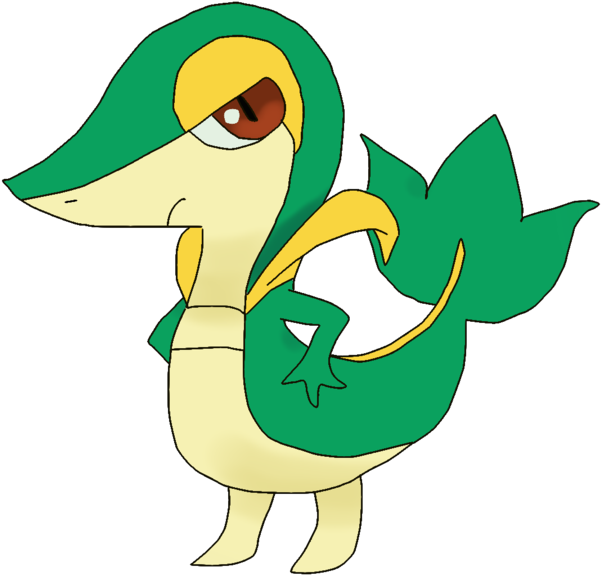 Anime Cute Pokemon Snivy Images - Cartoon - (900x675) Png Clipart Download