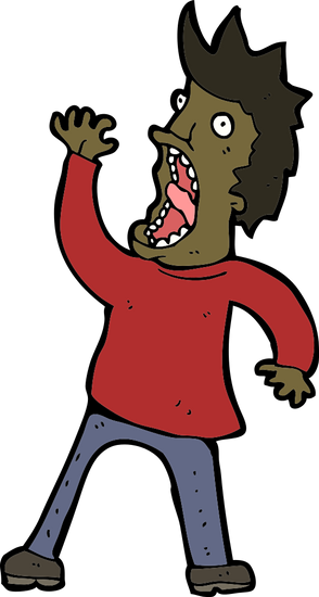 Screaming Man - Drawing - (294x550) Png Clipart Download