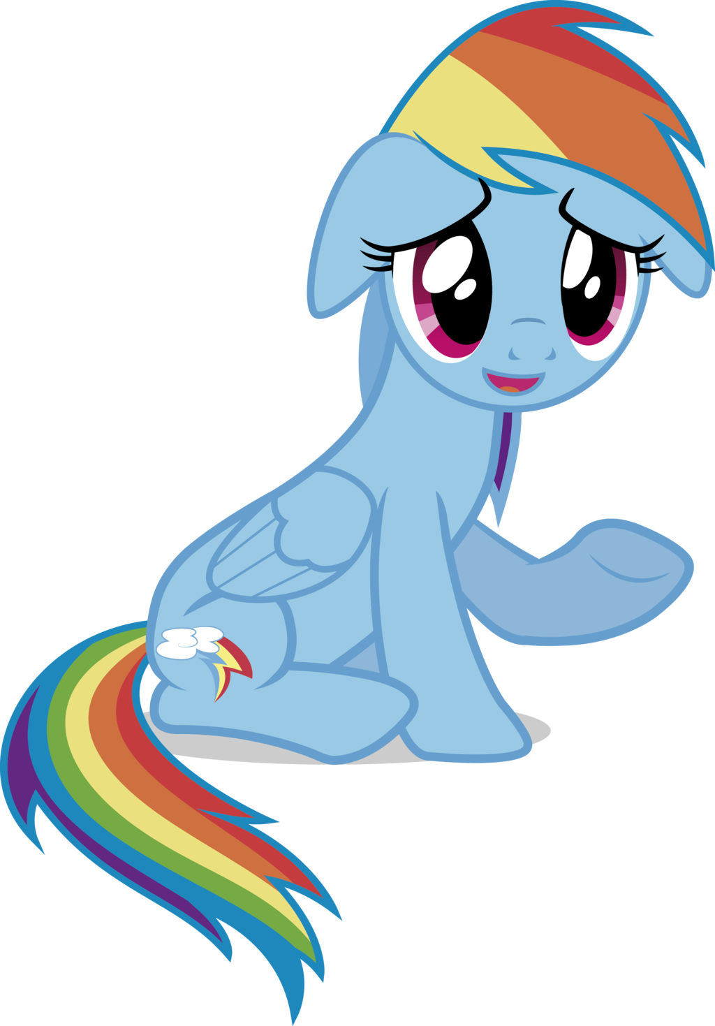 Rainbow Dash - Cartoon - (1024x1469) Png Clipart Download