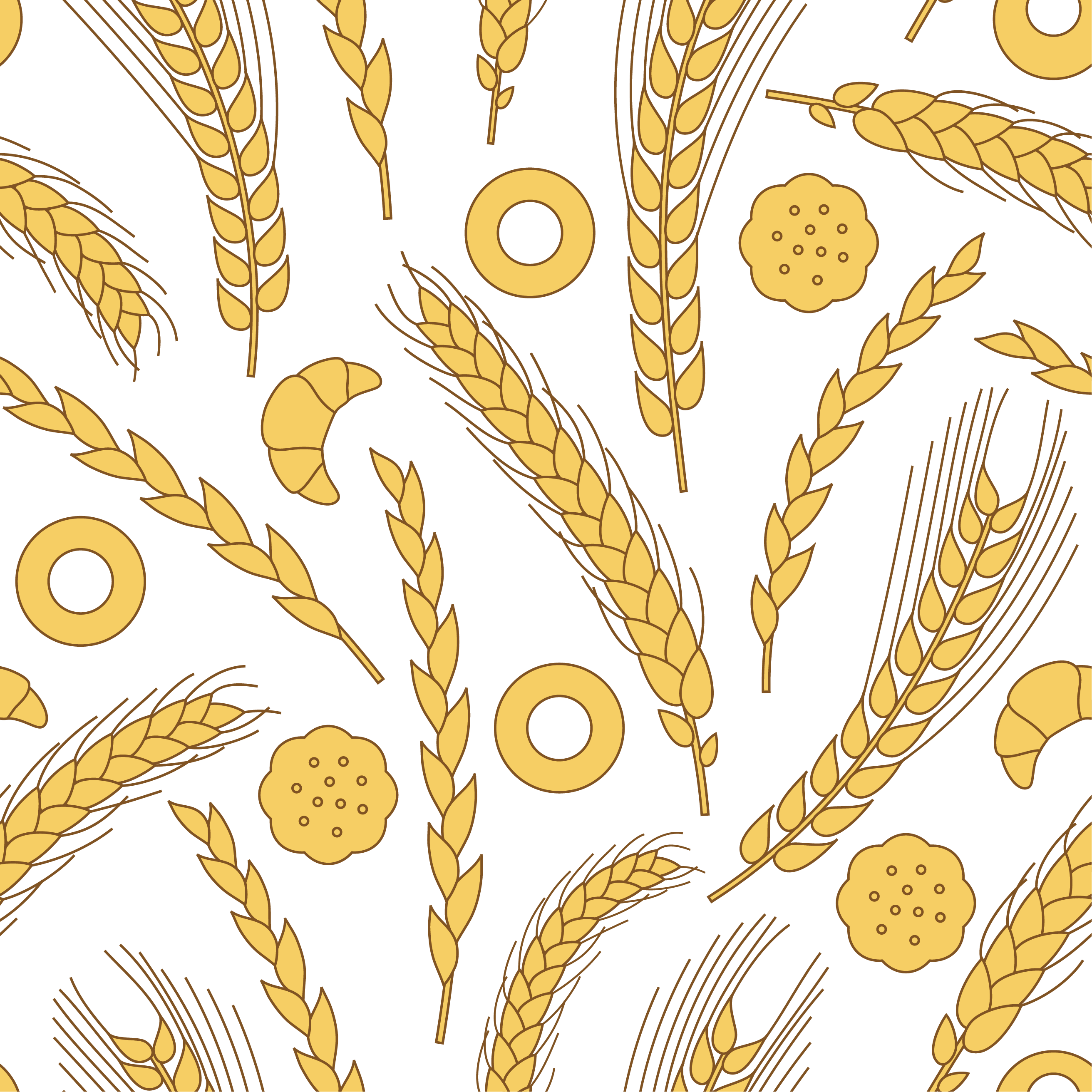 Vector Wheat Background - Wheat Pattern Png - (2624x2624) Png Clipart ...