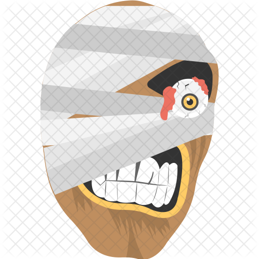 Mummy Mask Icon - Halloween - (512x512) Png Clipart Download