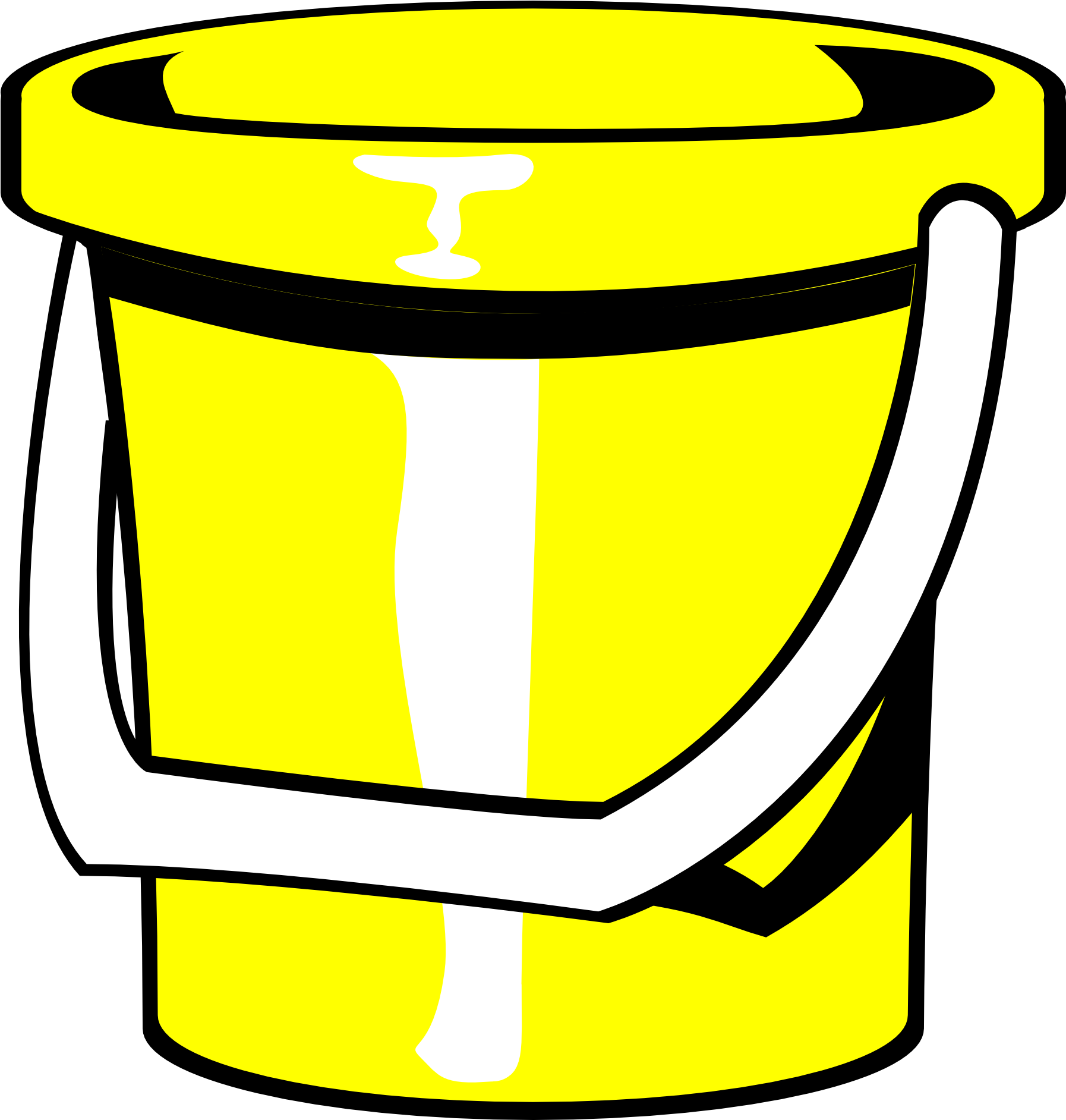 Bucket Clip Art - Yellow Bucket Clipart - (1920x1883) Png Clipart Download