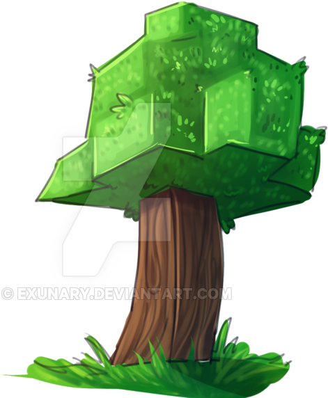 Drawn Minecraft Cartoon - Minecraft Tree Png - (800x600) Png Clipart ...