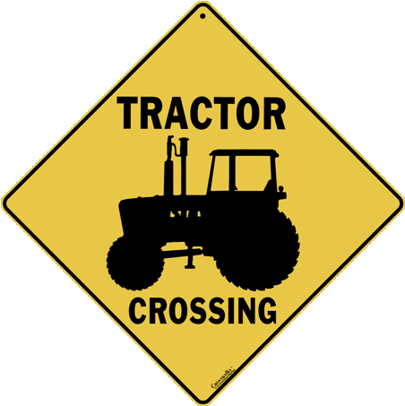 Tractor Crossing - Crossing Sign - (480x480) Png Clipart Download