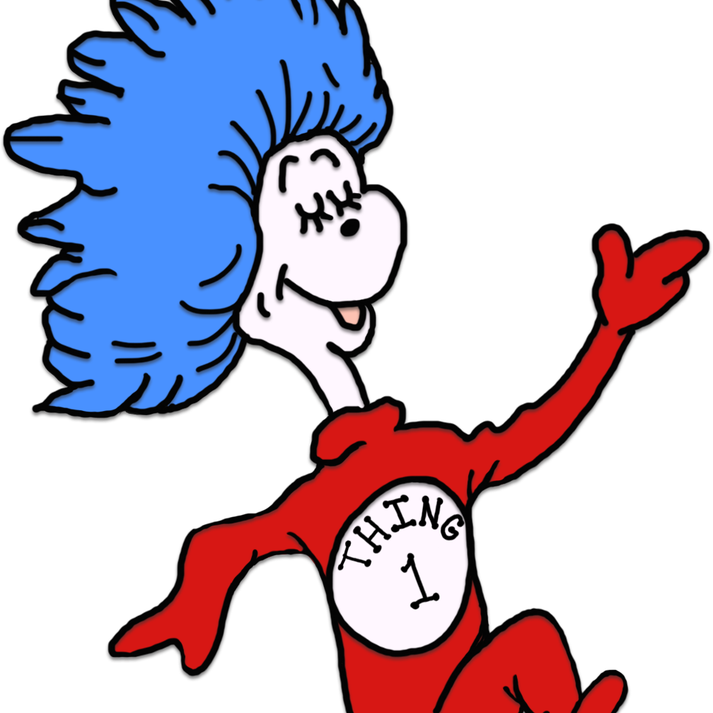 Apparent Things - Cat In The Hat Characters - (1008x1008) Png Clipart ...