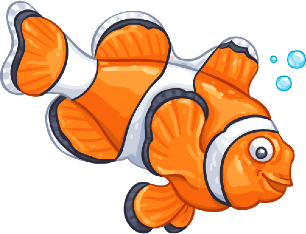 Under Da Sea - Clownfish - (1024x1024) Png Clipart Download