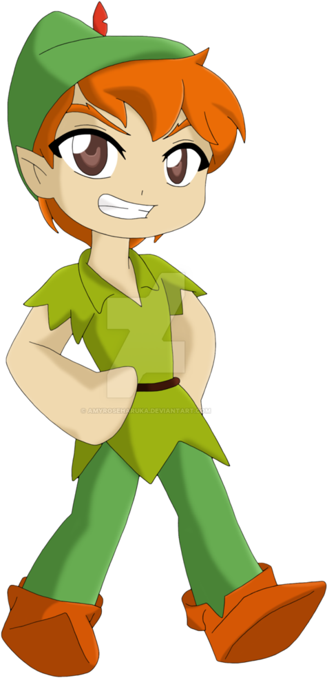Peter Pan Chibi By Amyroseharuka - Chibi Peter Pan - (746x1072) Png ...