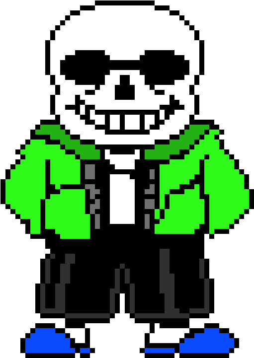 Chill Sans - Undertale Pixel Art - (640x760) Png Clipart Download