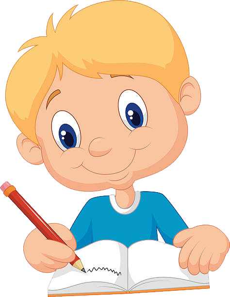 A Poem To Heal Boy Writing - Cartoon Boy Writing - (474x612) Png ...