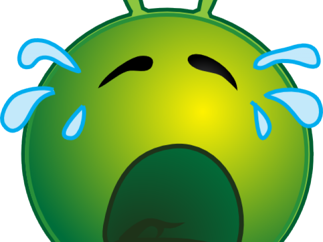 Animated Crying Cliparts - Punny Alien Patchwork Sticker - (640x480 ...