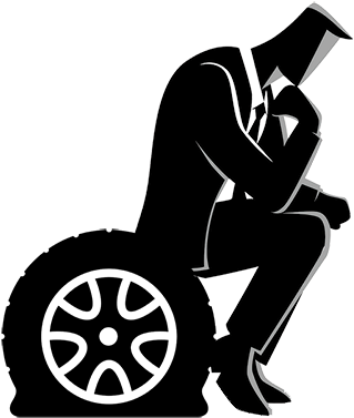 Flat Tire Emoji - (354x500) Png Clipart Download