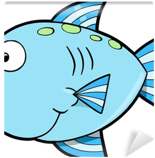 Silly Cute Fish Ocean Vector Illustration Wall Mural - Cartoon Cute ...