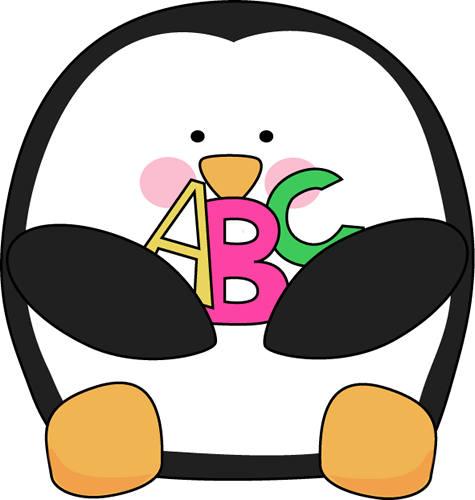 Alphabet Penguin Clip Art Image Cute Clipart - School Penguin Clip Art ...