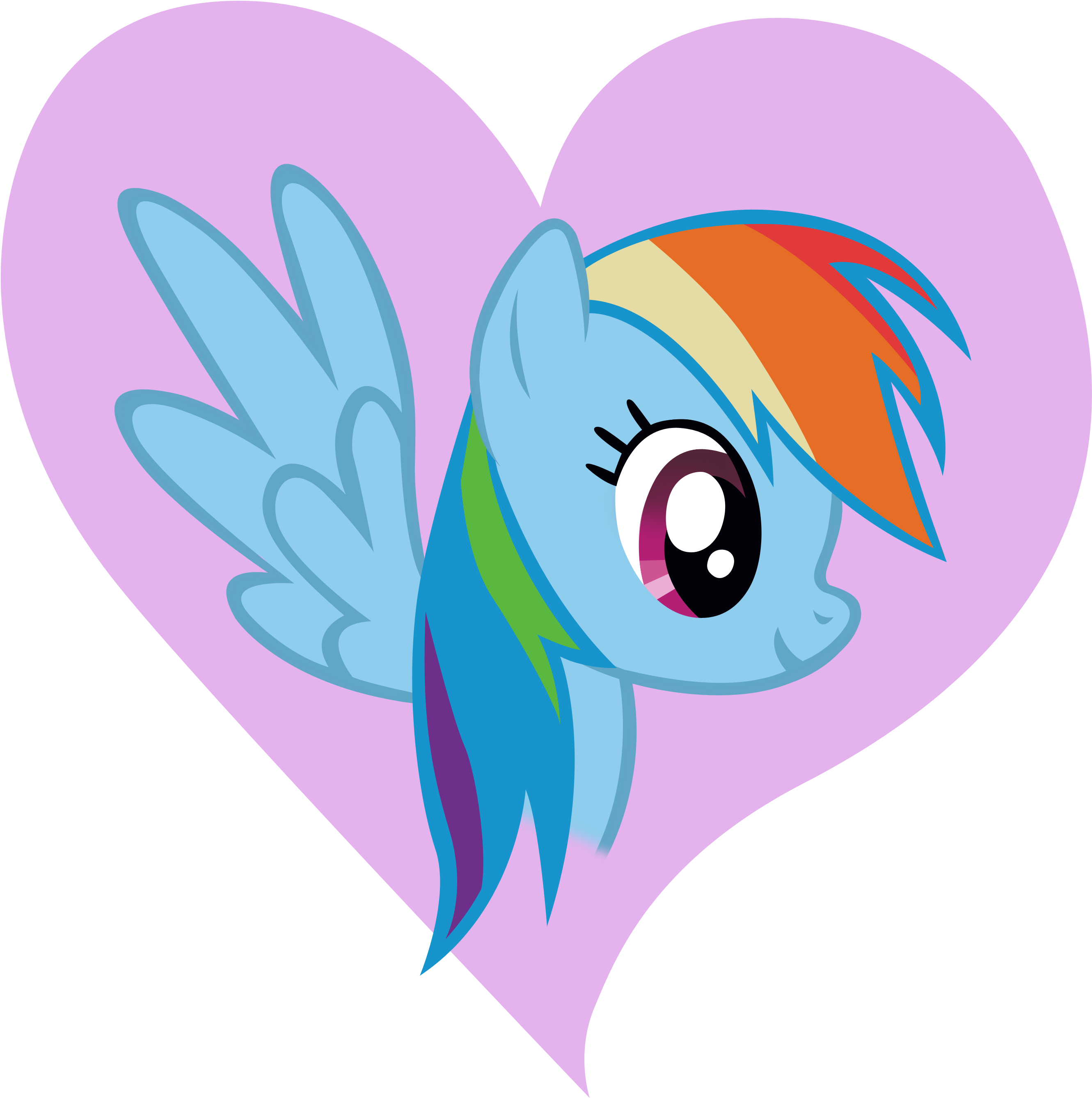 Rainbow Dash Heart Design By Dipi11 On Clipart Library - Pony Friendship Is Magic Rainbow - Full ...
