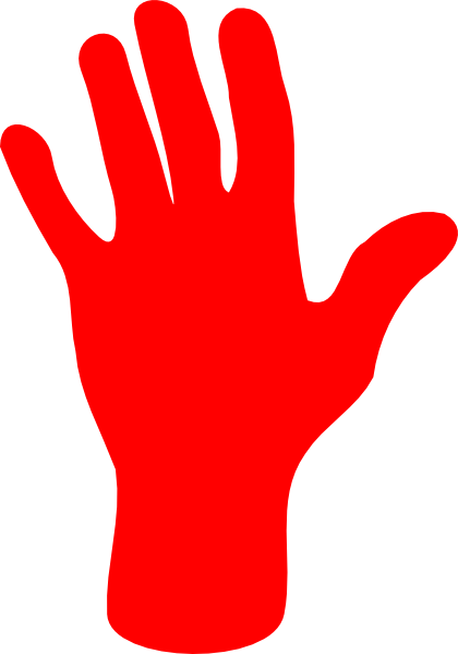 Hand - Outline - Clip - Art - Red Hand Clipart - Full Size PNG Clipart ...