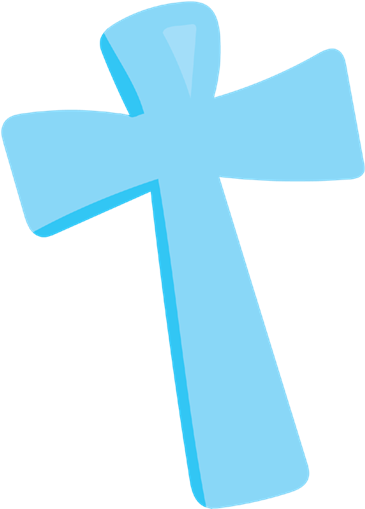 Blue Baptism Cross Clip Art