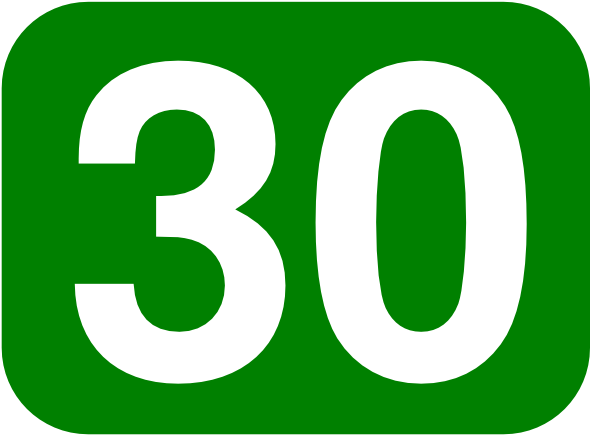 Free Vector Green Rounded Rectangle With Number 30 - Number 30 Green ...