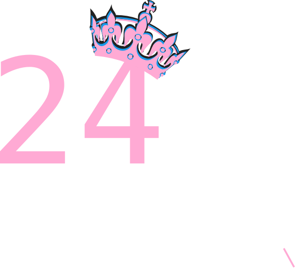 Number Drawing Clip Art - Number 24 In Pink - Full Size PNG Clipart ...