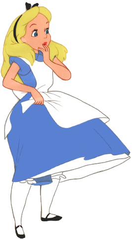 Alice In Wonderland Animated - (282x490) Png Clipart Download