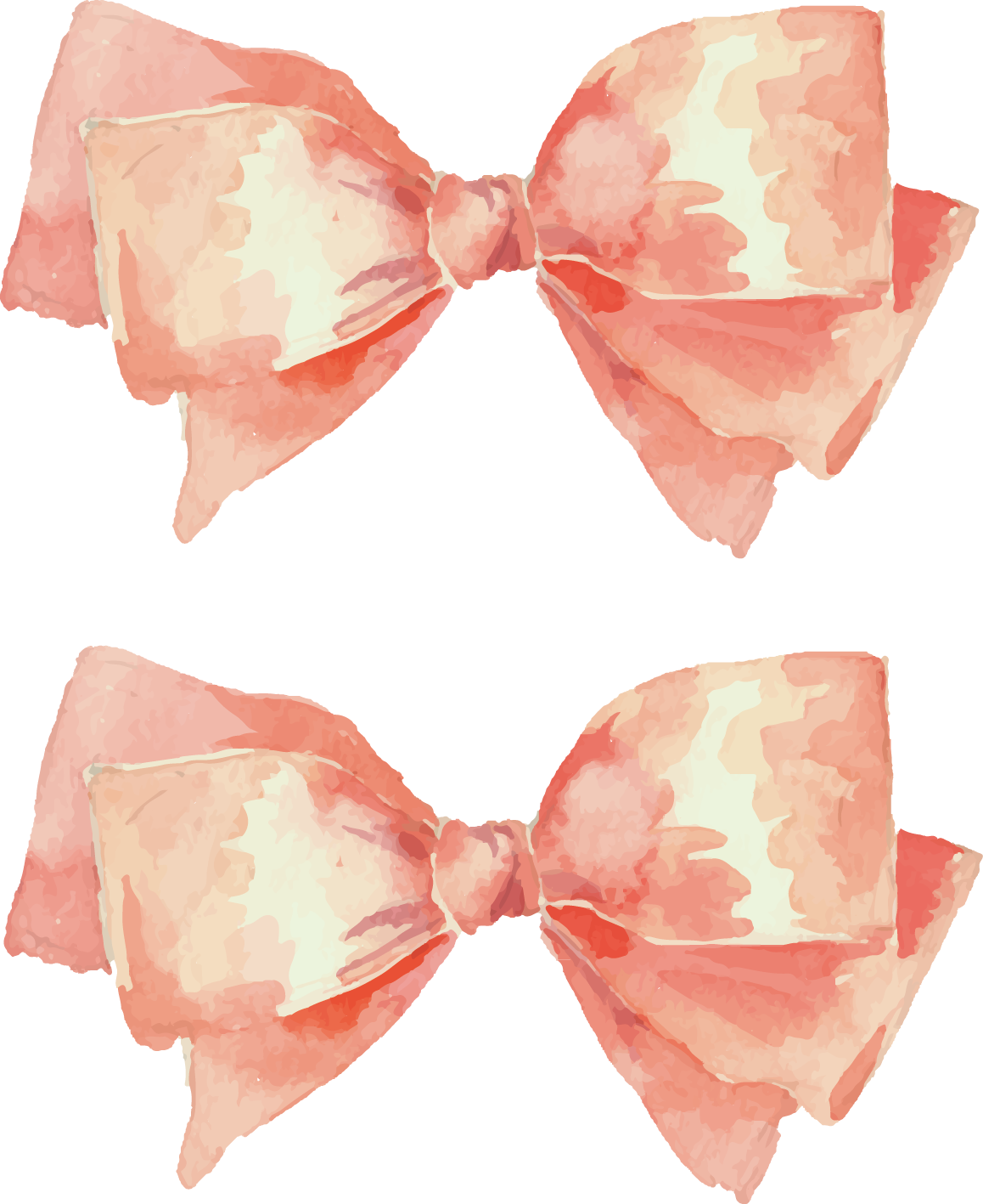 Watercolor Painting Illustration - Watercolor Bow Png - (1158x1417) Png ...