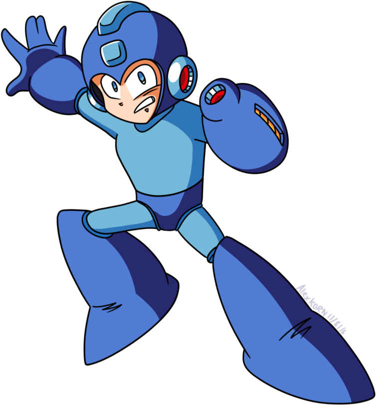 Mega Man Unleashed - Drawing - (827x965) Png Clipart Download
