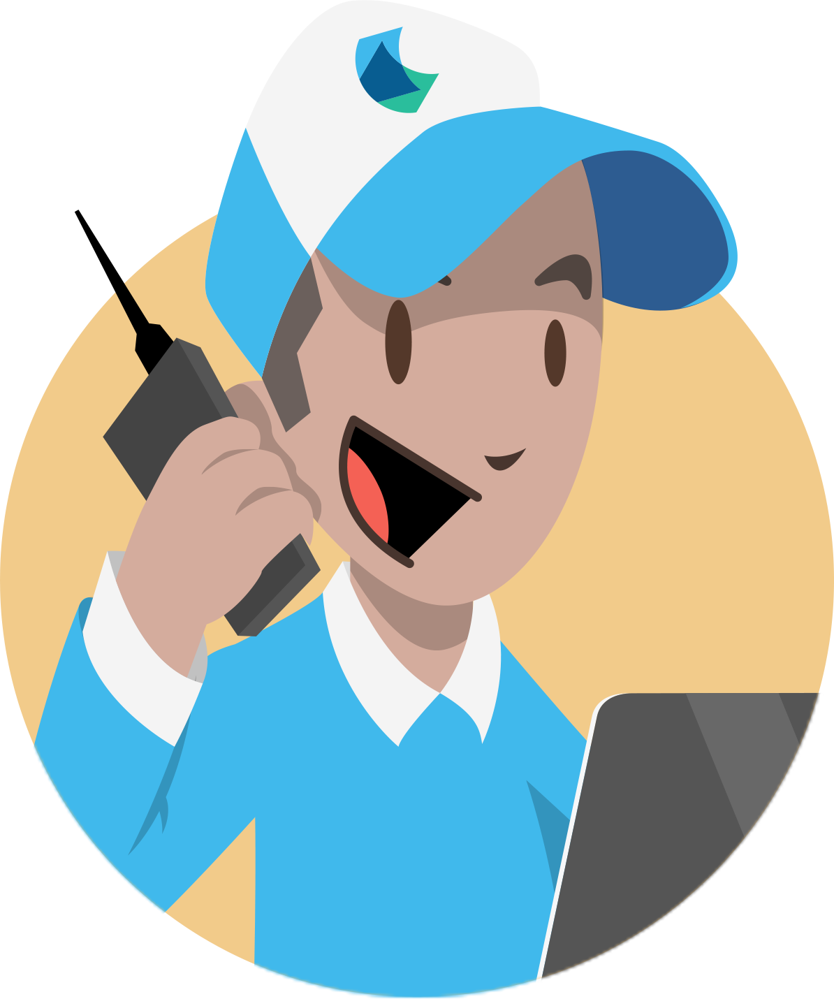 Customer Support - Cartoon - (1194x1430) Png Clipart Download