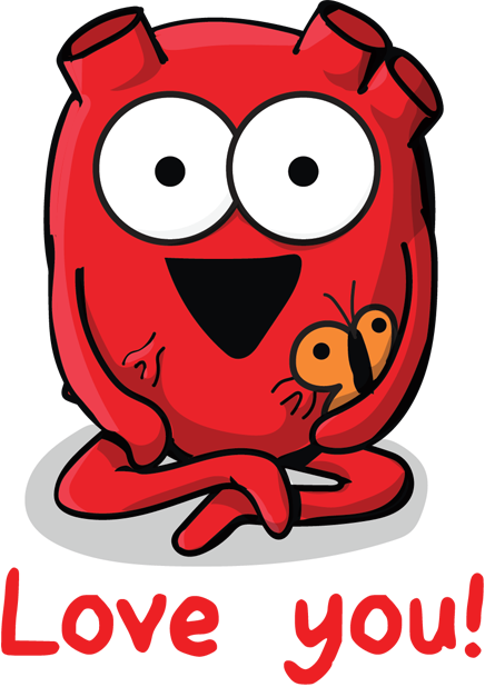 Heart And Brain Organ Sticker Set Messages Sticker-5 - Awkward Yeti ...