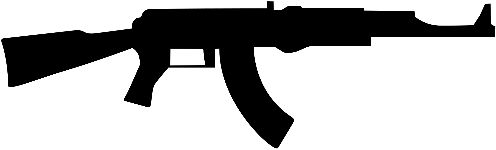 File Ak47 Svg Wikimedia Commons - Ak 47 Svg - (2000x605) Png Clipart ...