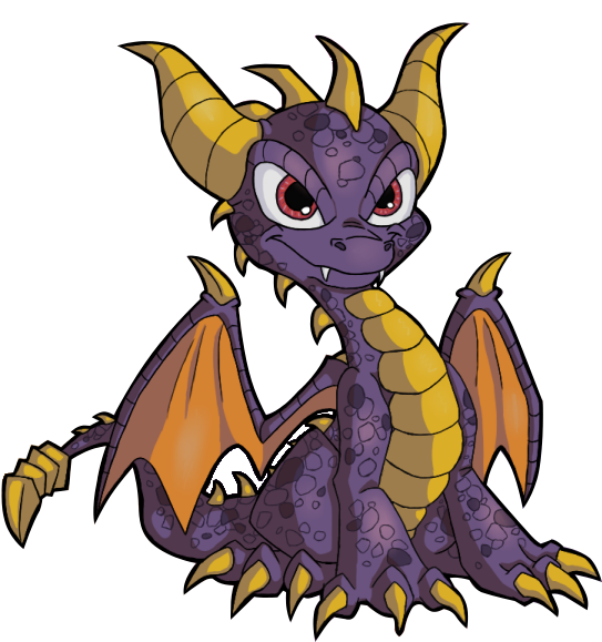 Spyro The Dragon - Cartoon - (625x600) Png Clipart Download