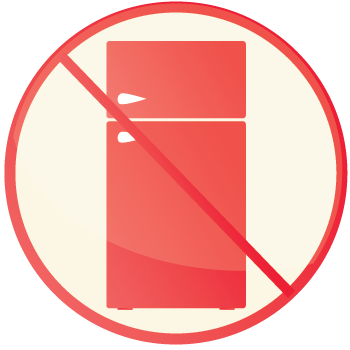 No Refrigeration - Sign - (350x350) Png Clipart Download