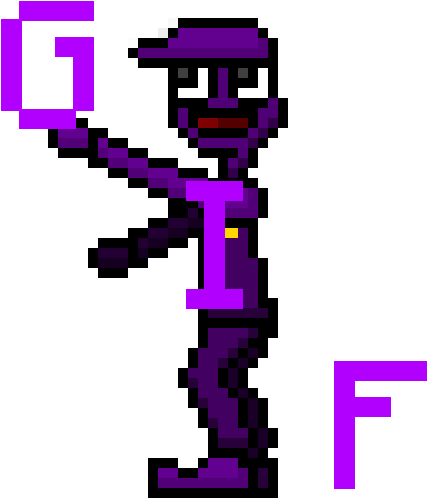 Purple Guy Pixel Art - (500x500) Png Clipart Download