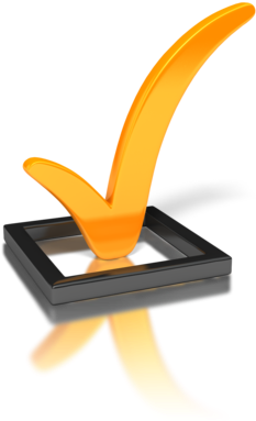 Orange Check Mark Transparent Background - Check Orange Png - (350x400 ...