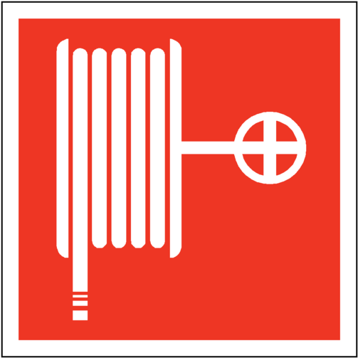 Fire Hose Reel Symbol Safety Sticker - Fire Hose Reel Label - (600x600 ...