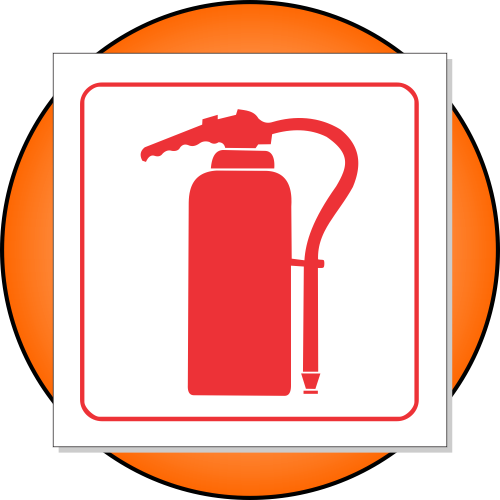 Fire Extinguisher Safety Signs - (500x500) Png Clipart Download