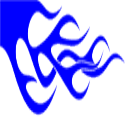 Dk Racing Vinyl Blue Flames Left - Art - (420x420) Png Clipart Download