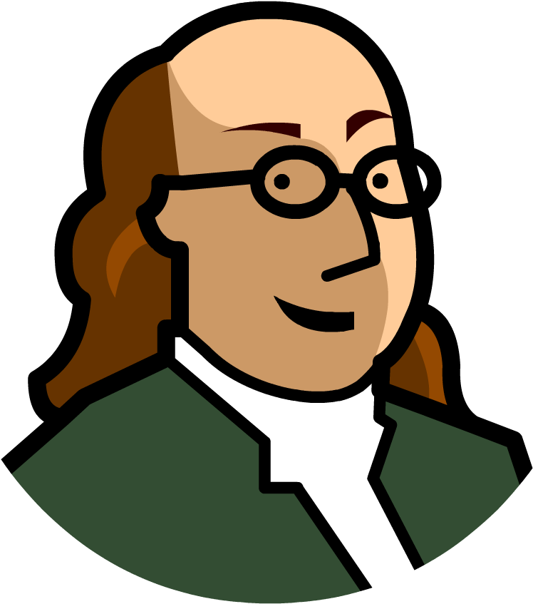 Benjamin Franklin - History - (880x880) Png Clipart Download