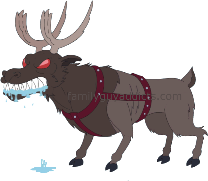 Reindeer Clipart Mean - Evil Reindeer - (696x600) Png Clipart Download