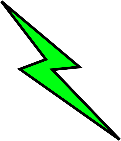 Green - Lightning - Bolt - Clipart - Neon Green Lightning Bolt ...