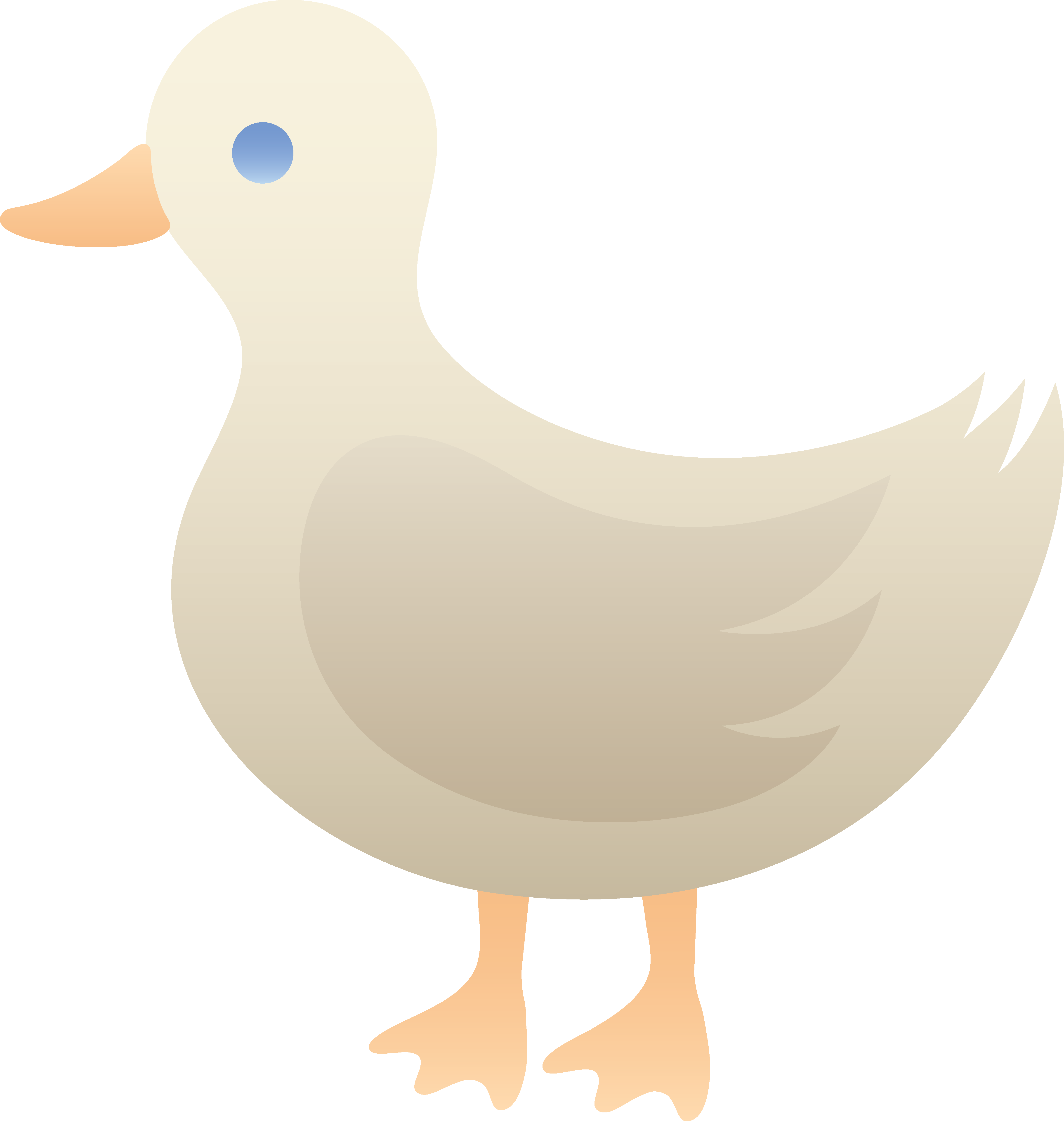 Little Gray Bird Clip Art - Duck Gray Cartoon Png - (4707x4958) Png ...