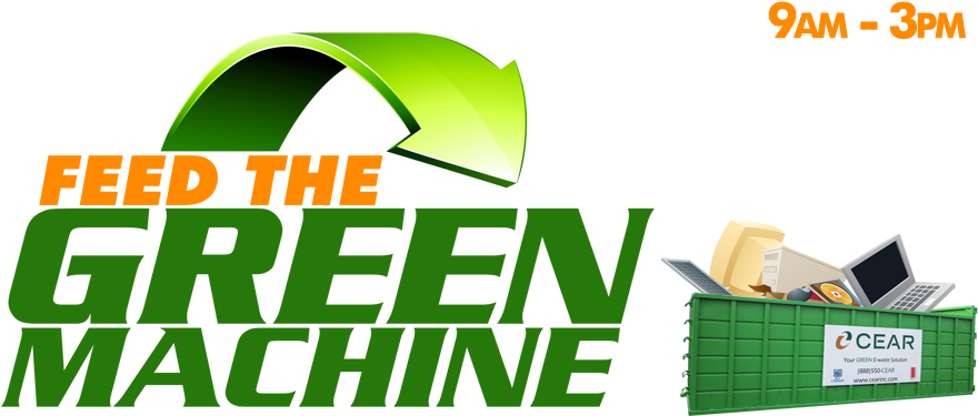 Feed The Green Machine - E Waste - (900x388) Png Clipart Download