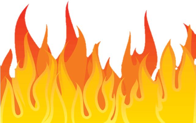 Flame Clip Art Transparent - Flames Png - (640x428) Png Clipart Download